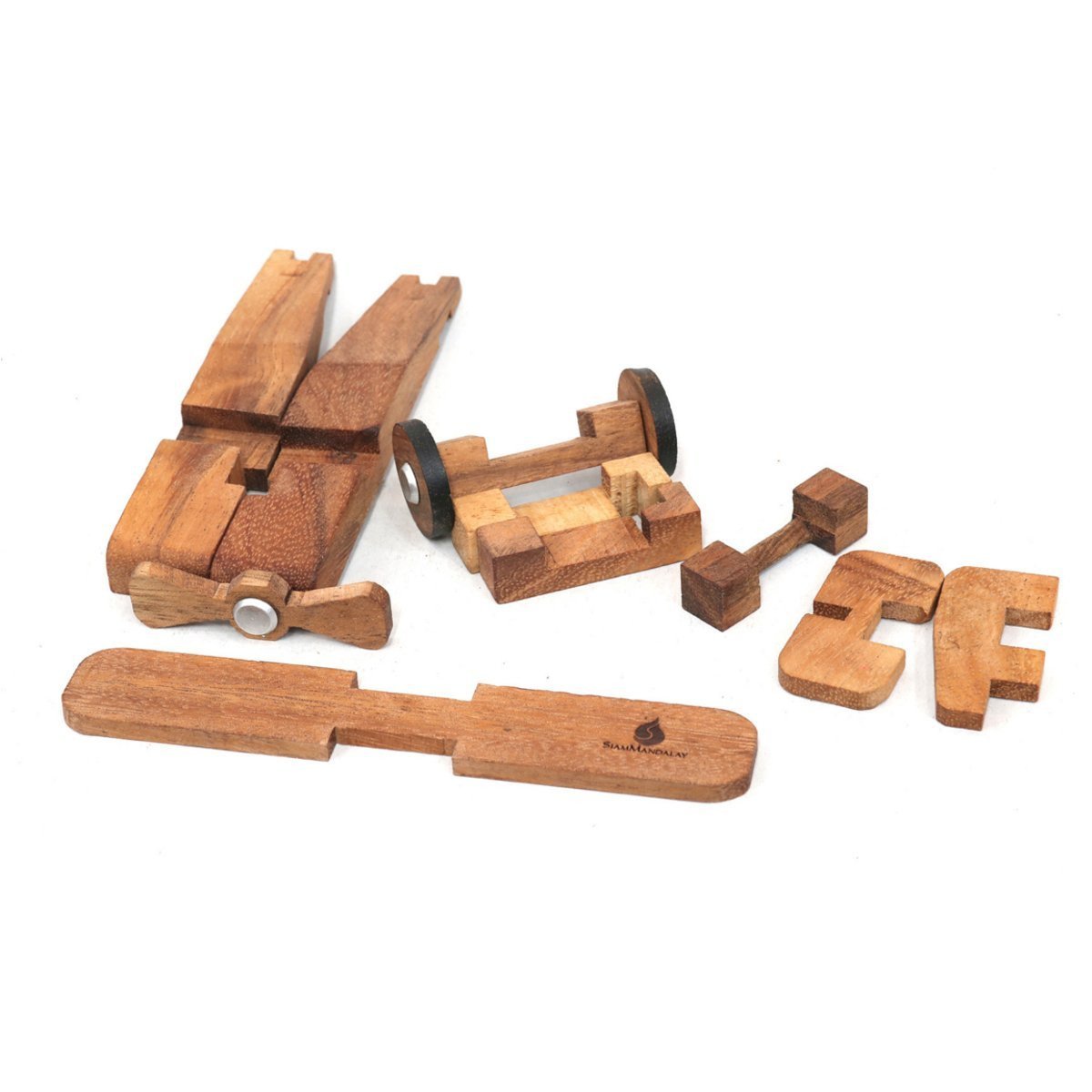Lindbergh's Spirit Wooden Interlocking Air Plane Kumiki Puzzle for Kids