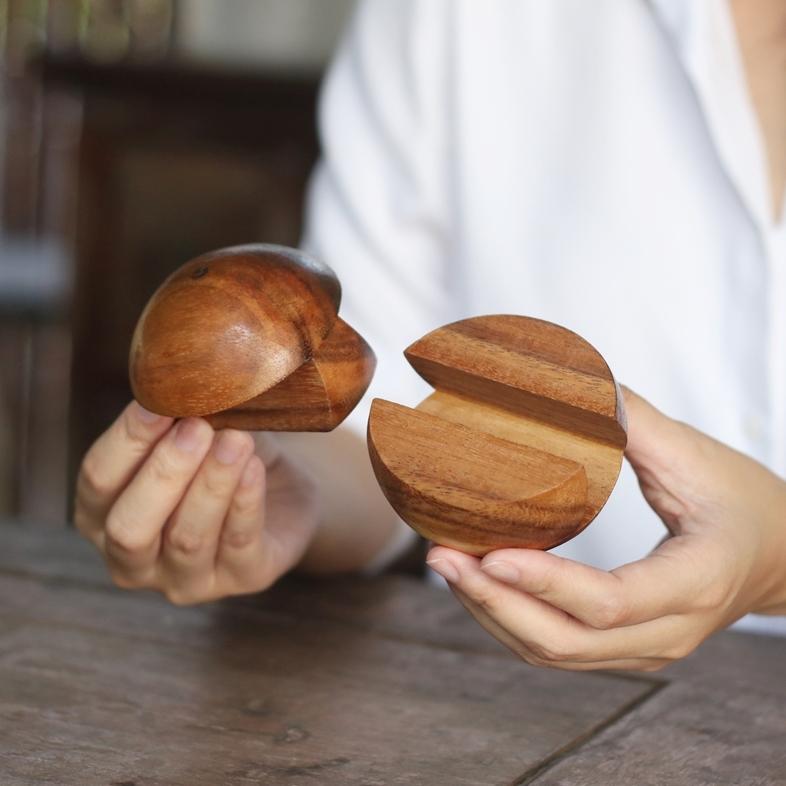 Wooden Sphere Puzzle | Locking Sphere | Ball Puzzle