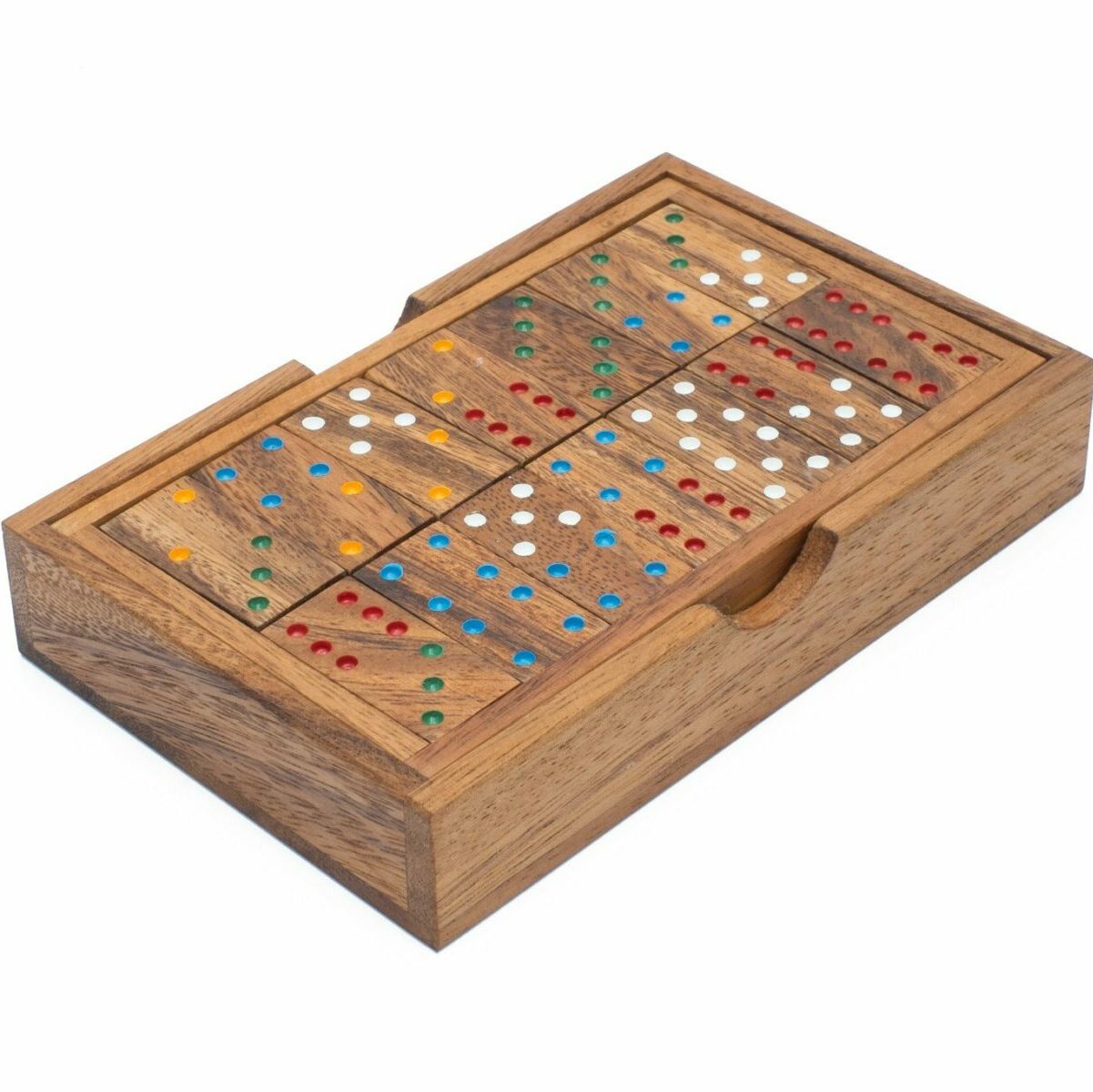 Wooden Mini Dominoes Games - Wooden Travel Set from SiamMandalay