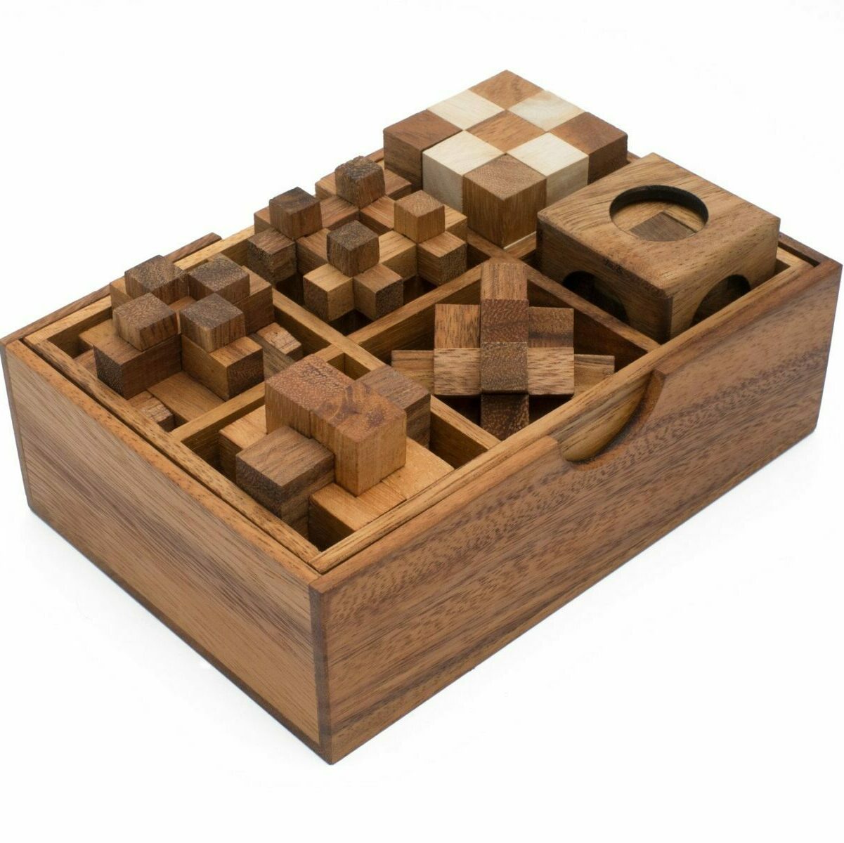 Wooden Puzzle Gift Set of Six Puzzles (WG-134) | SiamMandalay