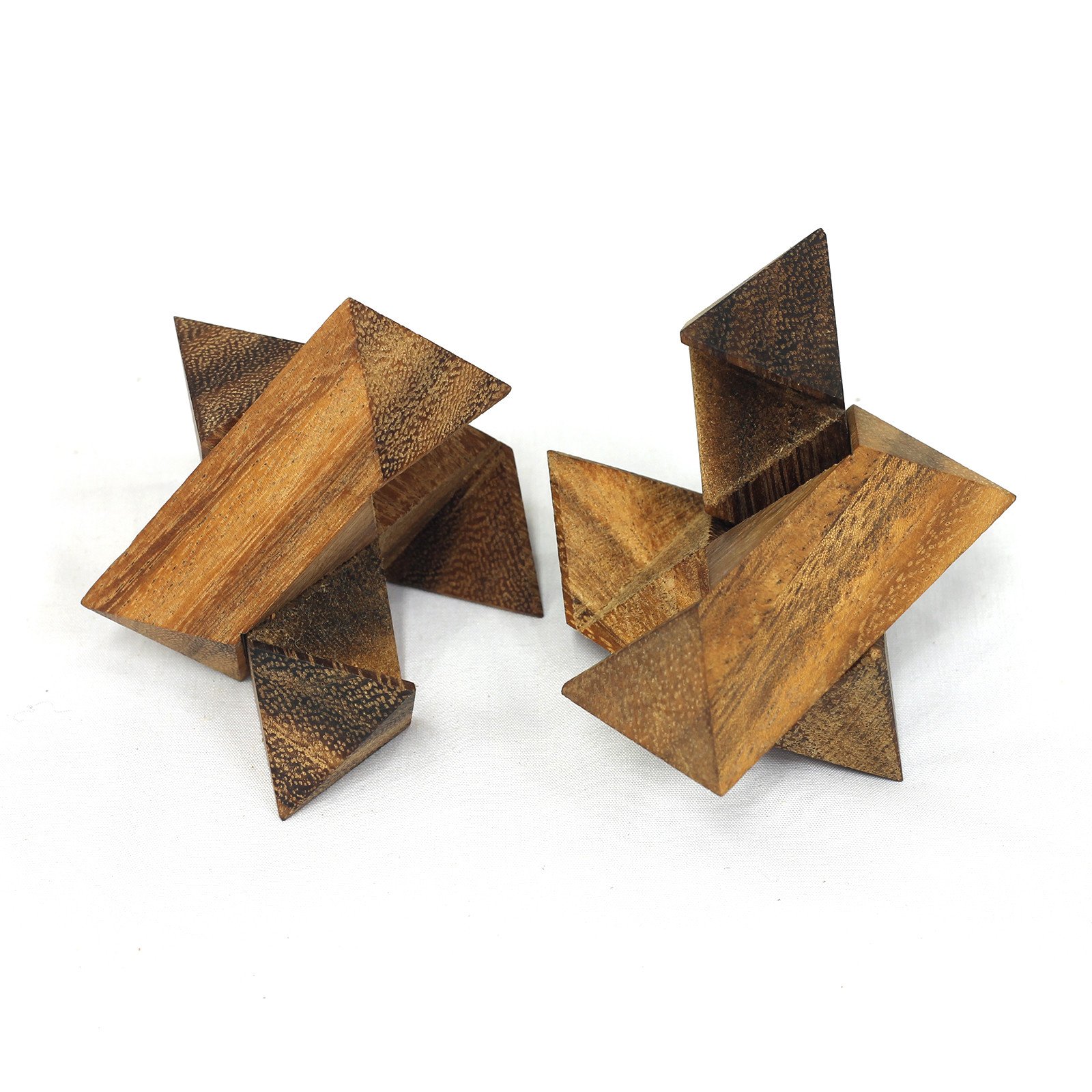 Wooden Star Puzzle - 3D Shooting Star Brainteaser | SiamMandalay