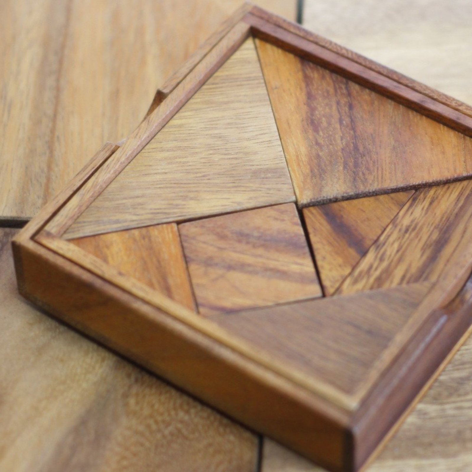 Tangram: Wooden Tangram Puzzle Handmade by SiamMandalay