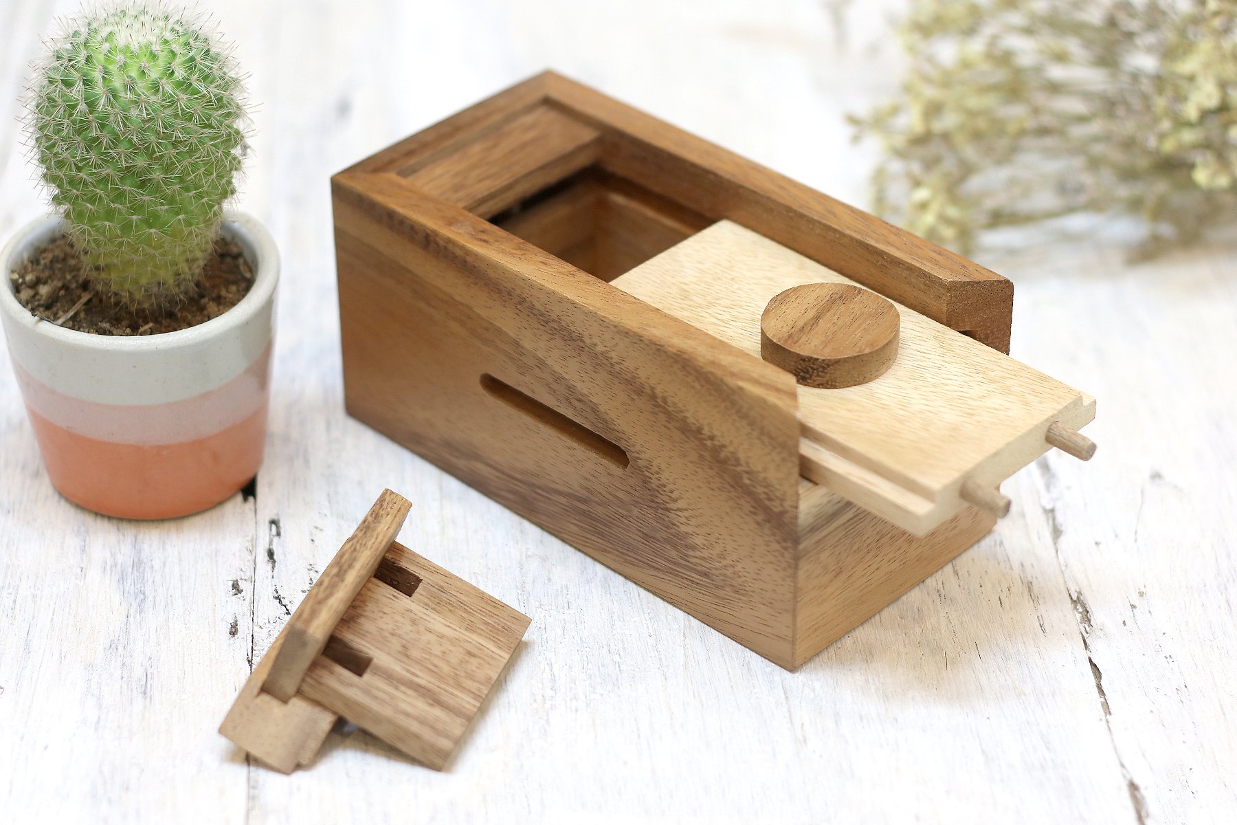 Puzzle Box for Gift Cards & Money: Fun Lock Box Door Brainteaser