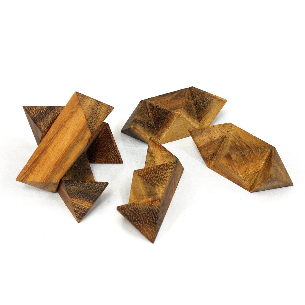 Wooden Star Puzzle - 3D Shooting Star Brainteaser | SiamMandalay