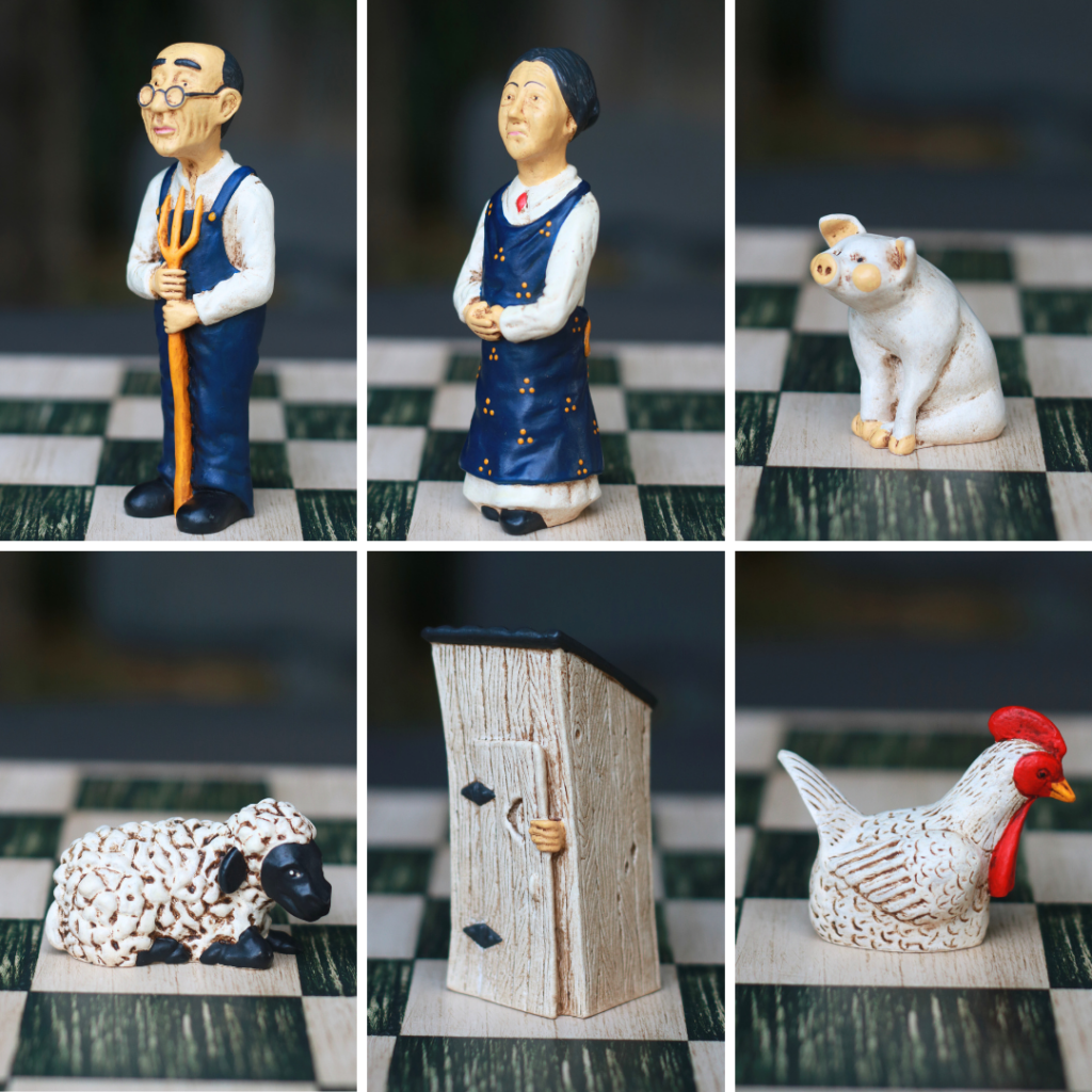 Farmyard Themed Chess Set | SiamMandalay