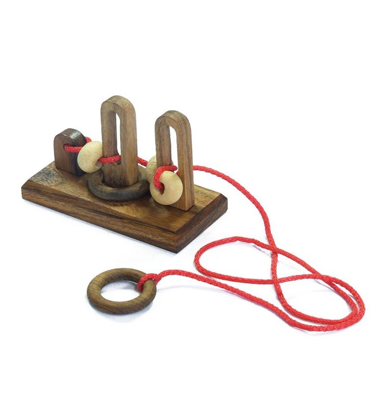 Ring String Puzzle | Wooden Oliver String Puzzle | Rope Puzzle