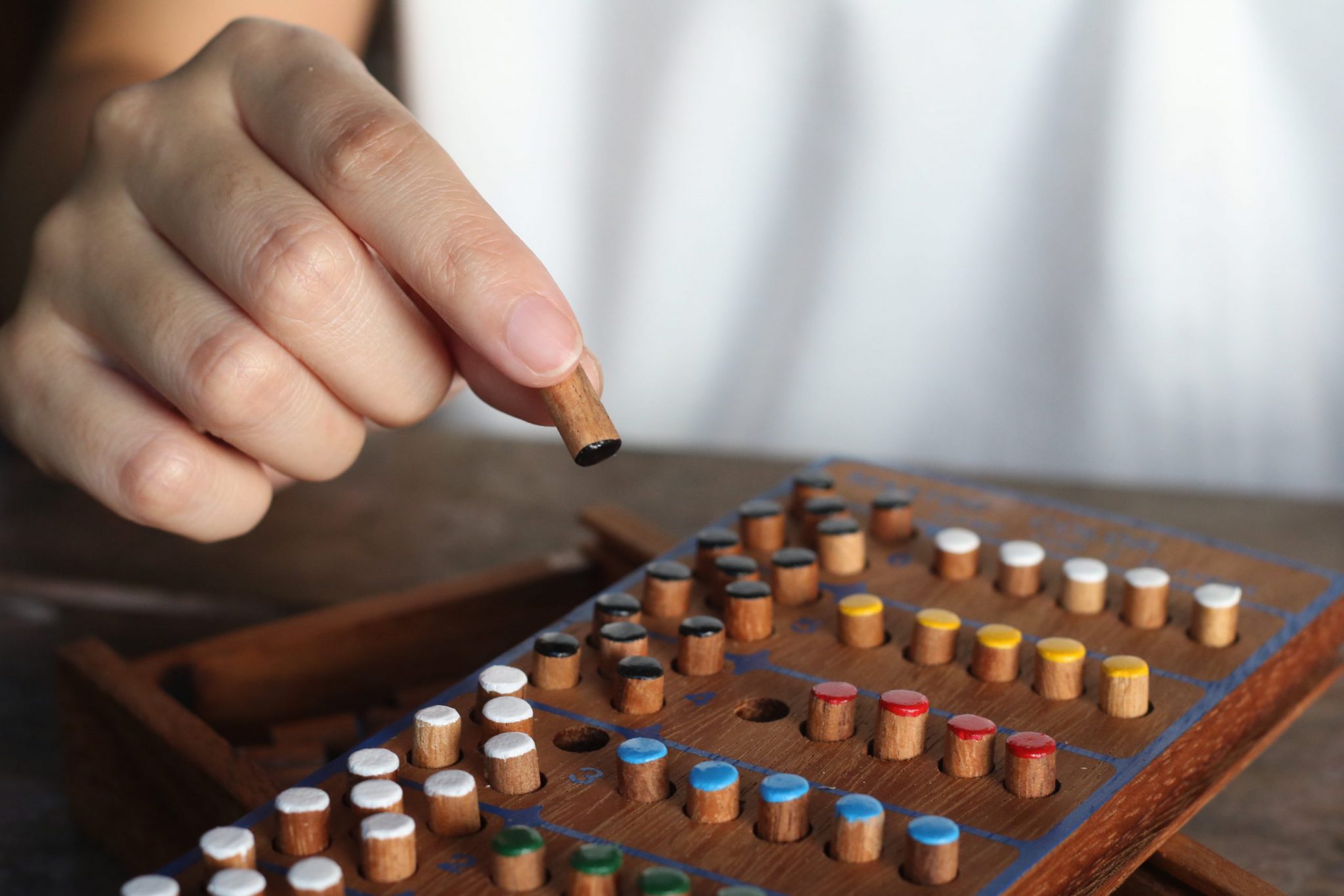 Mastermind Game: Code Breaker Peg Strategy Board Game (Bulls & Cows)