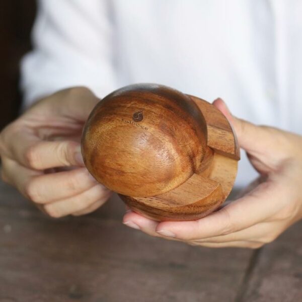 Wooden Sphere Puzzle | Locking Sphere | Ball Puzzle