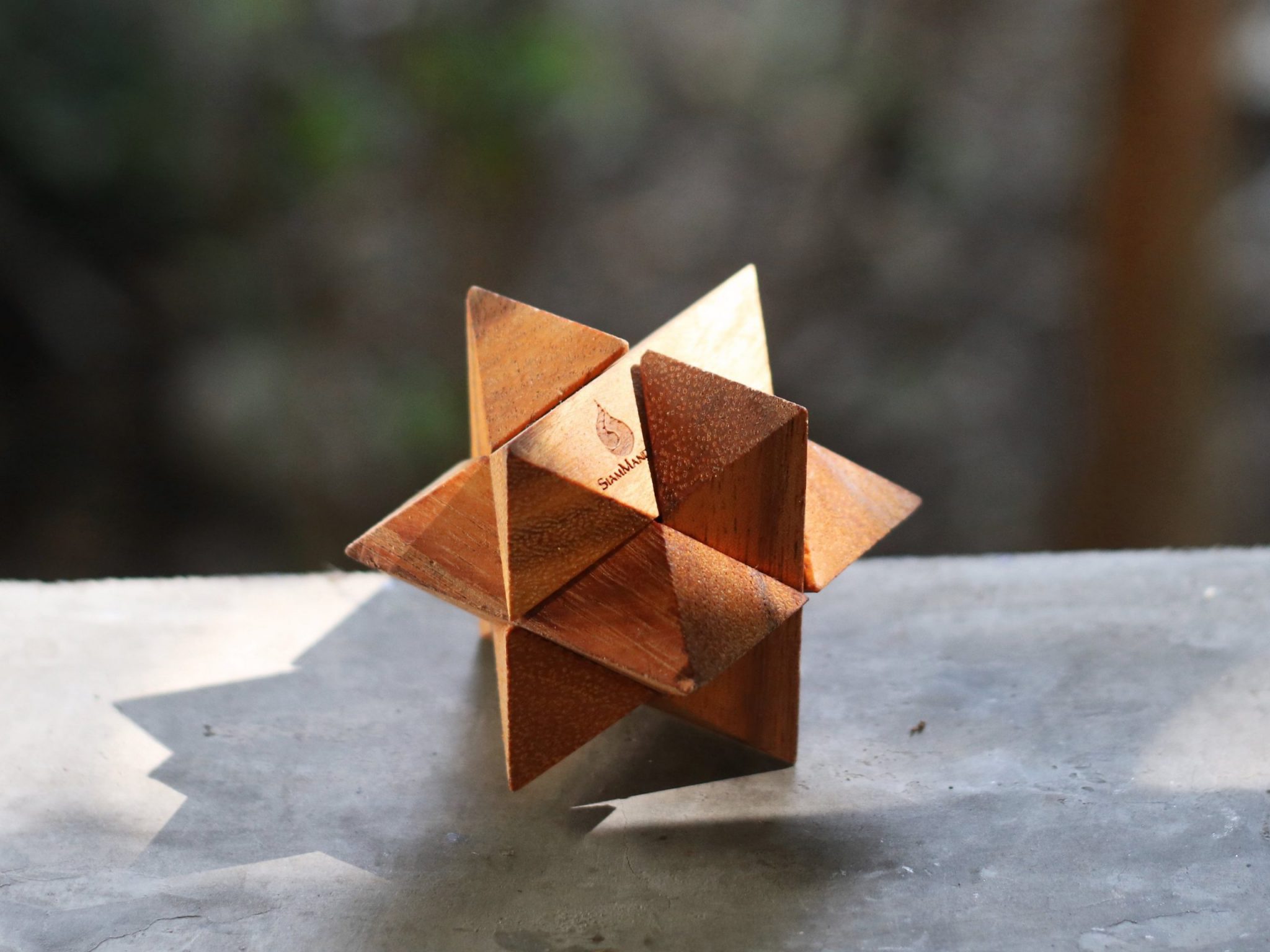 Wooden Star Puzzle - 3D Shooting Star Brainteaser | SiamMandalay