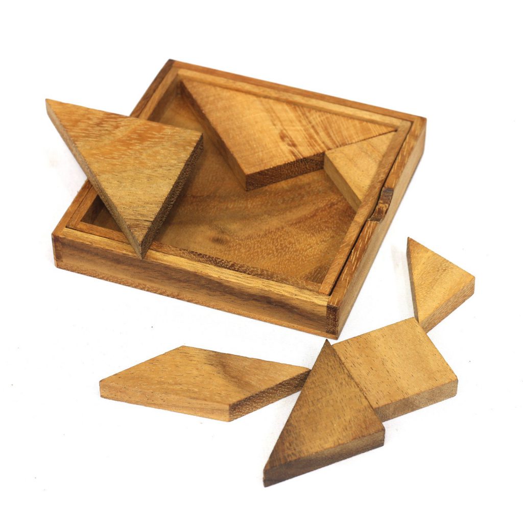 Tangram: Wooden Tangram Puzzle Handmade by SiamMandalay