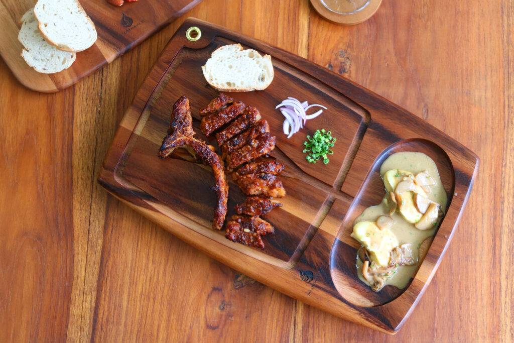 Acacia Wood Steak Board Handmade by Artisans on Single Slab