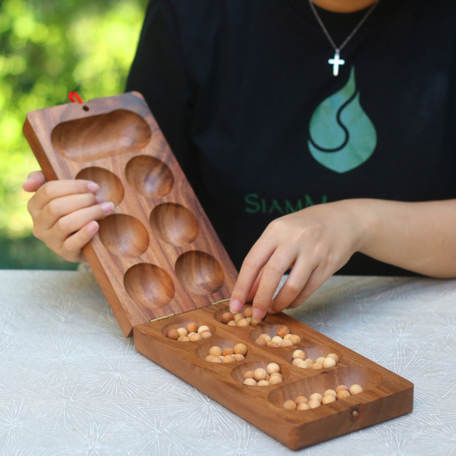 Mancala Game with SM Logo with 70 Balls (Travel Set) - For Parties ...