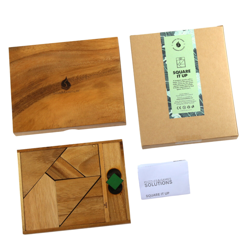 Square It Up - Wooden Puzzle 3D Brain Teaser Puzzle STEM Skill Builder ...