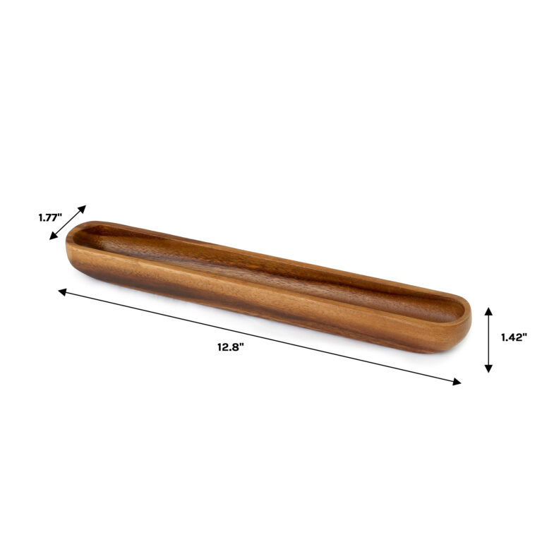 Wooden Olive Tray Handmade Acacia Wood Olive Plate Long Canoe Boat ...