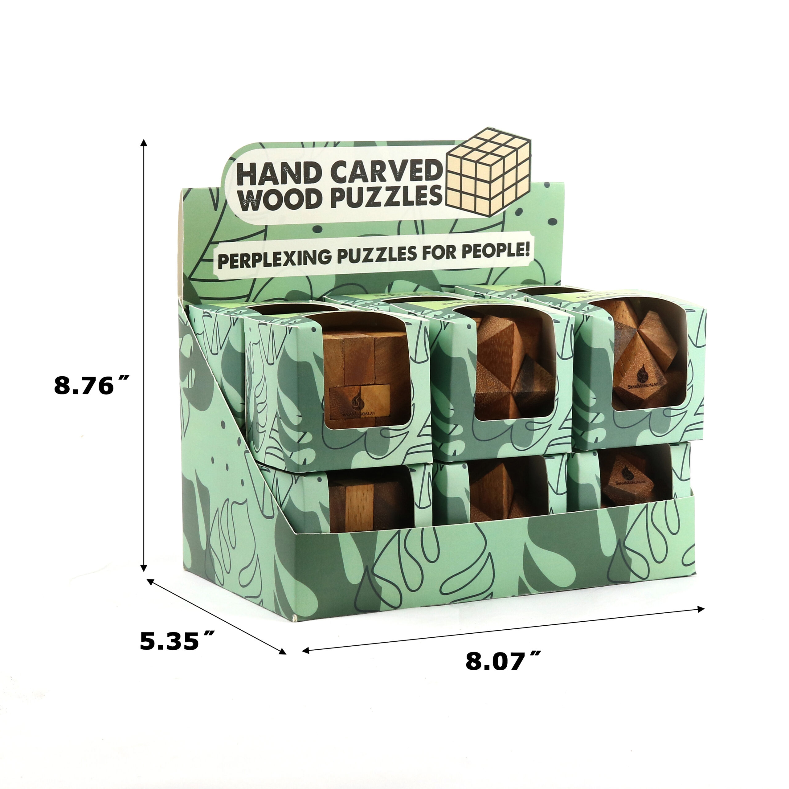 Curated Gift Box Puzzle Set: 12 Handmade Classic Wooden Puzzles ...